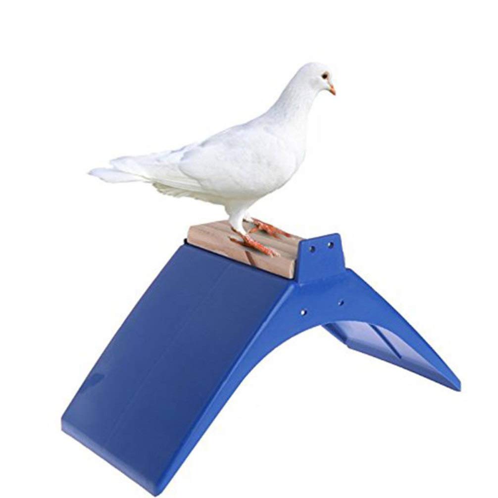 Dove Rest Stand - Bird Perch Standing Durable Plastic & Natural Wood Pigeon Roost Perches for Cockatiel Conure Lovebirds Finch Canaries 5PCS