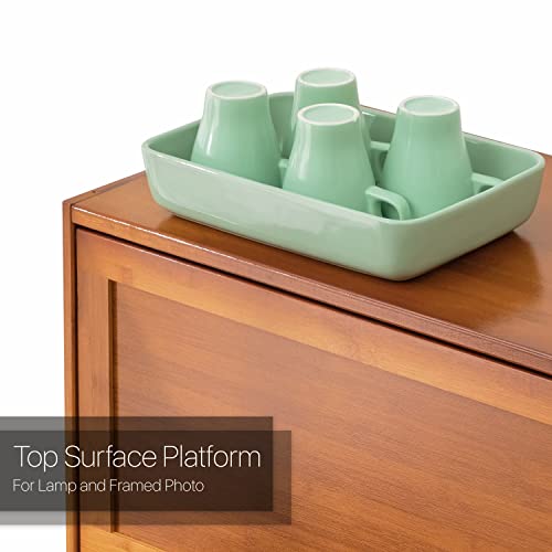 MoNiBloom Large Shoe Storage Cabinet with Doors, 10 Tier Bamboo Free Standing Shoes Shelf Organizer Stand for More Than 40 Pairs for Entryway, Hallway, Brown