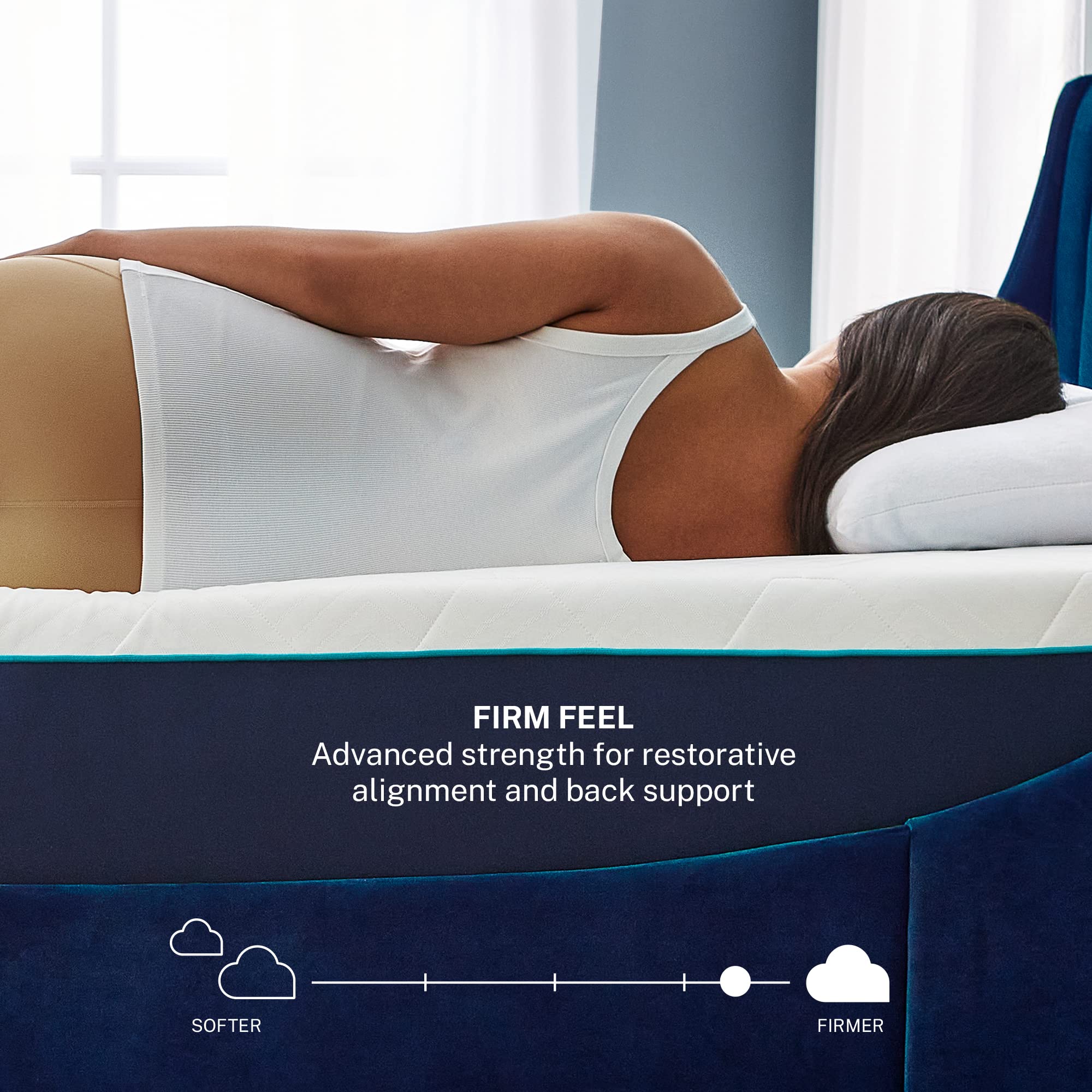 Sleep Innovations Arlo 12 Inch Cooling Firm Support Foam Mattress, Full Size, Bed in a Box, Airflow Foam, Firm Feel