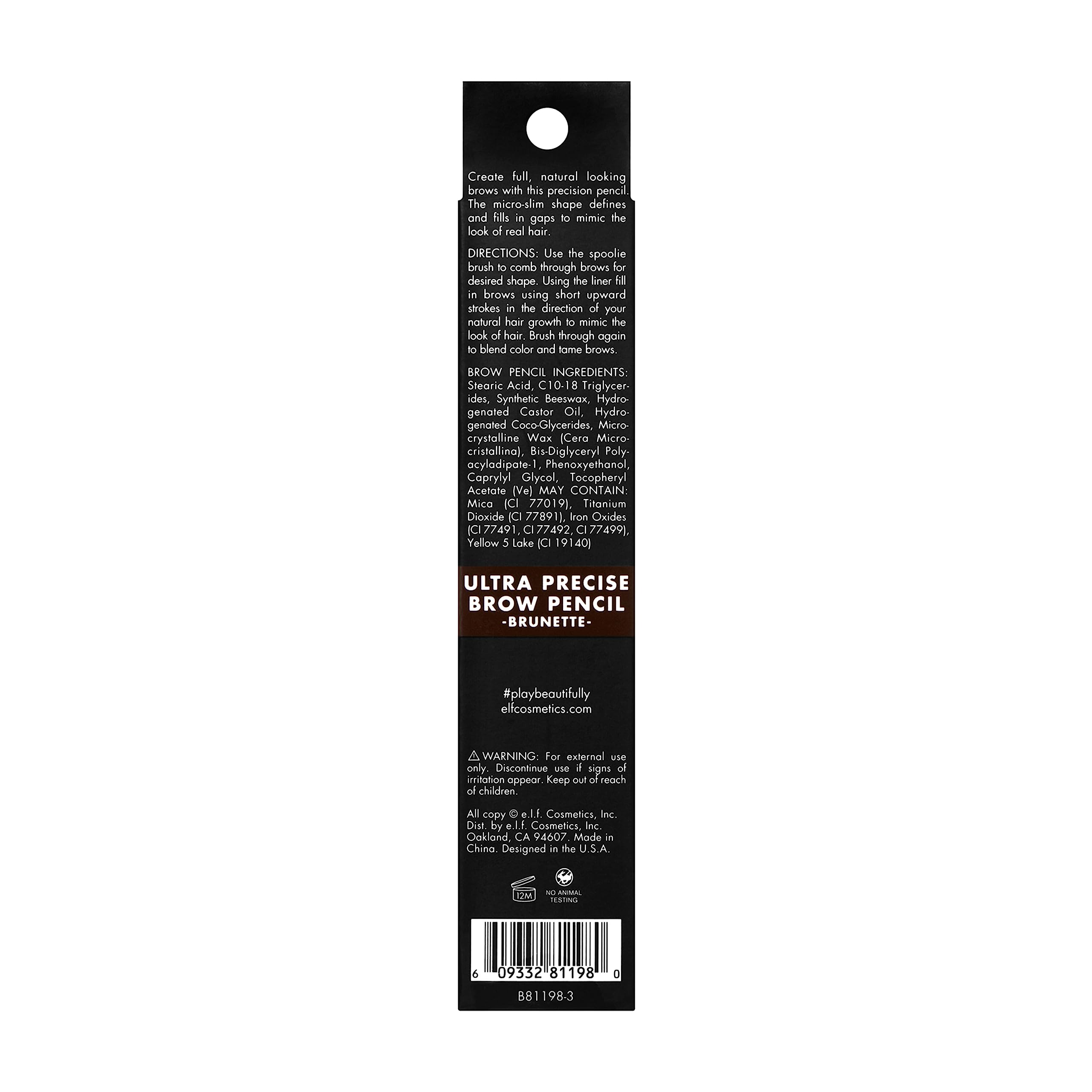 e.l.f, Ultra Precise Brow Pencil, Creamy, Micro-Slim, Precise, Defines, Creates Full, Natural-Looking Brows, Tames and Combs Brow Hair, Auburn, 0.002 Oz