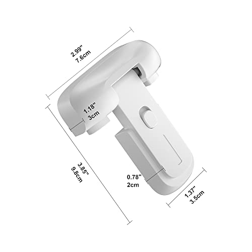 SAFELON 2 Pcs Baby Safety Fridge lock, Child Proof Refrigerator Freezer Door Lock, Protect Refrigerators With Damaged Sealing Strips ( White )