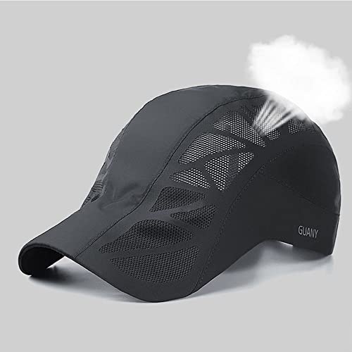 HCSTYOP Men Mesh Cap Baseball Cap Running Hat Quick Drying Hats Unisex Breathable Sport Solid Color Snapback Hat for Unisex