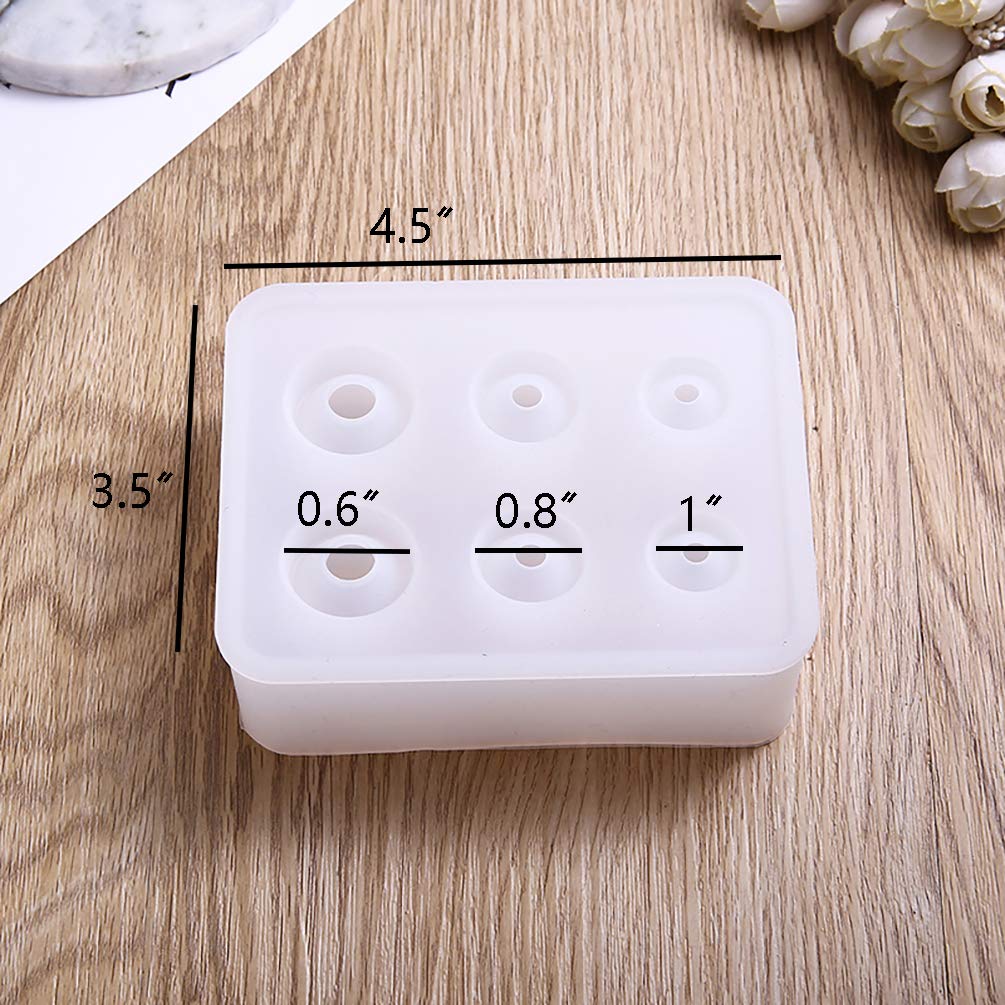 Eggs Ball Silicone Resin Molds for Jewelry Keychain, Epoxy Resin Ball Spheroid Necklace Stone Mold, Mini Orbs Pendant Casting Silicon Mold for UV Resin Crafts, DIY Easter Eggs Planet Jewelry Making