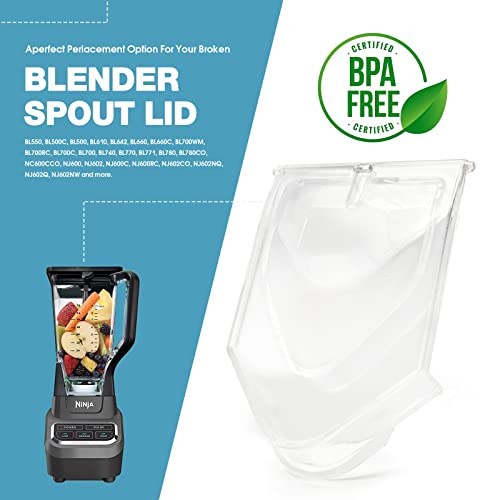 Nin-ja Blender Lid Flap Pour Nin-ja Blender Lid Spout Cover Accessories for Nin-ja Blender Replacement parts for Ninja Blender 72 oz Pitcher Fits NJ600 BL700 and BL500-BL781