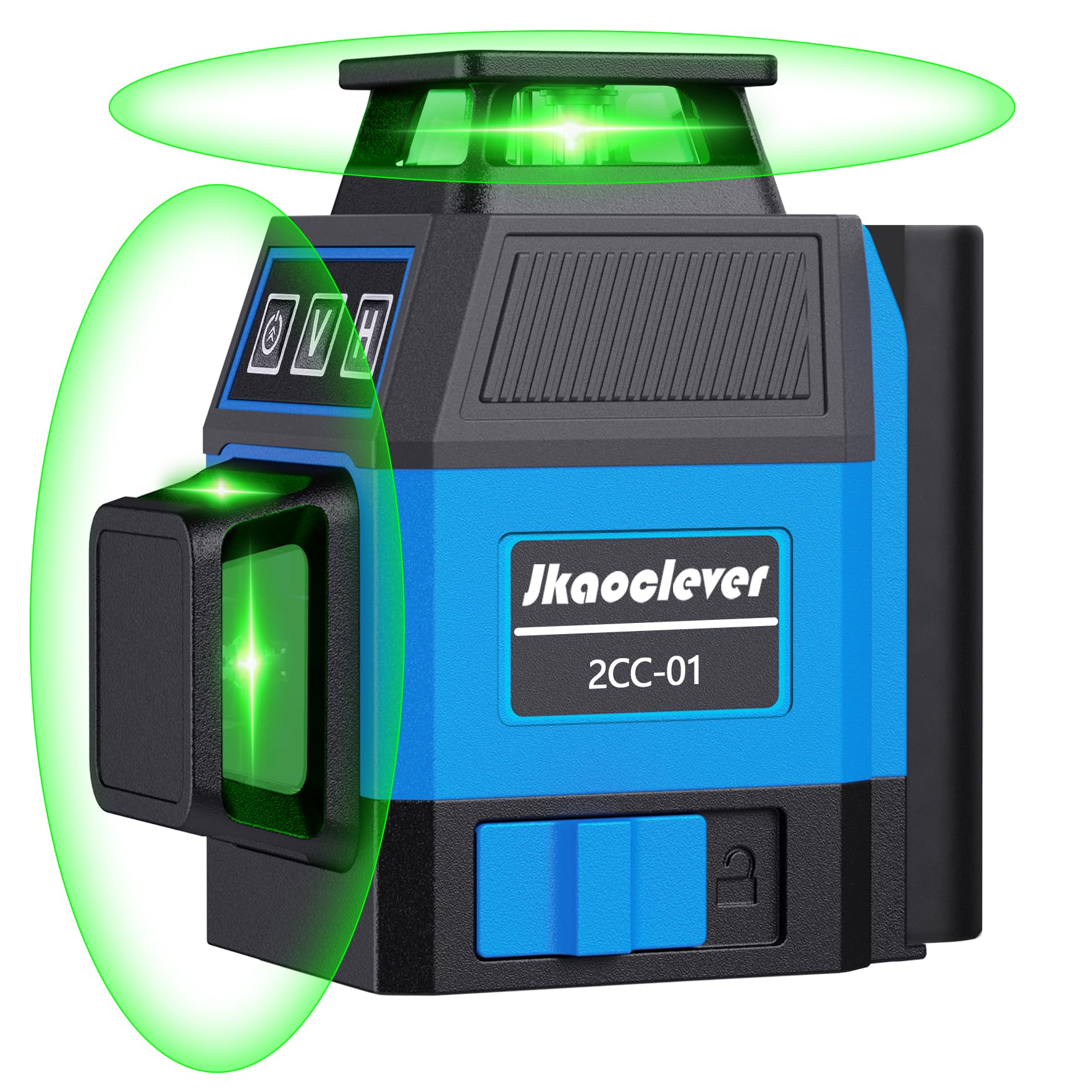 Laser Level 360 Self Leveling, Jkaoclever 150ft Green Cross Line Laser Level, 8 Lines 2 x 360 Lazer Tool for Picture Hanging/Construction/Alignment, 2 Rechargeable Battery&Wall Bracket