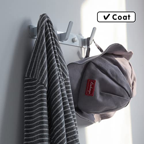 ninegridisland 3 Hooks White Towel Hooks for Bathrooms Farmhouse White Wall Mounted Hooks for Coat Rack Hooks Adhesive Bath Robe Hooks Stick on Wall Hook Rack Hat Key Hook for Hanging Bath Towel Hook