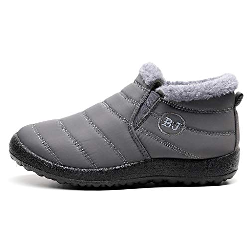 FASDNENDYS Women Snow Boots Color Snow Ankle Boot Keep Boots Solid Boots Velvet Flat Warm Winter Men's Casual Men Shoes