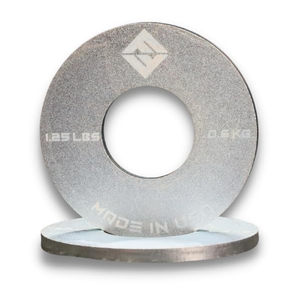 F&F STEEL Change Plate Set - 1.25LB x 2- Fully Calibrated Steel Weight Plates For Cross, Strength, and Olympic Lift Training