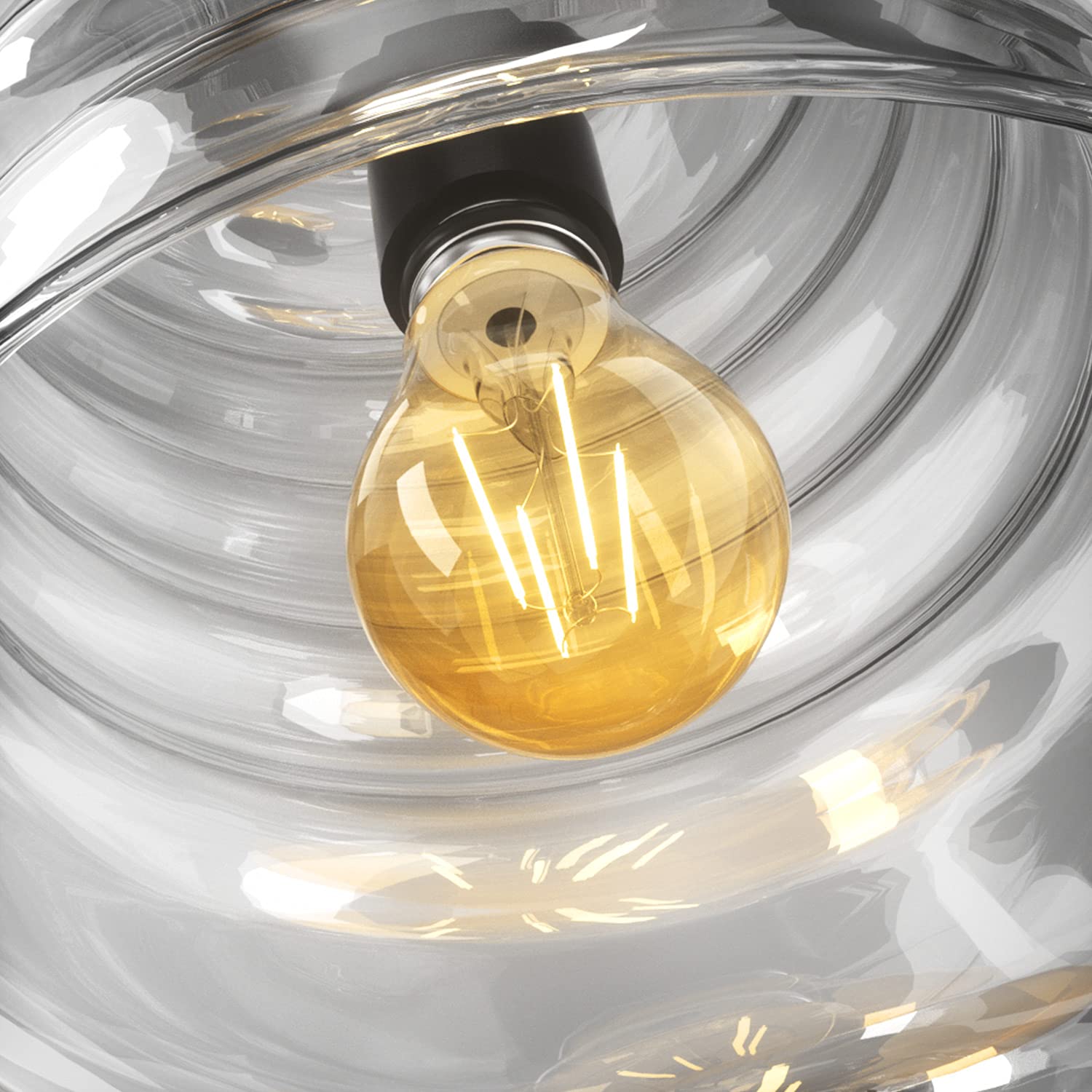 E26 Dimmable Vintage LED Edison Bulbs, A60 Antique Vintage Style Light, 2700K Warm Light, 22,000 Hours Lifespan, 110V-130V, 40 Watt Equivalent, Waterproof, Amber (4 Pack)