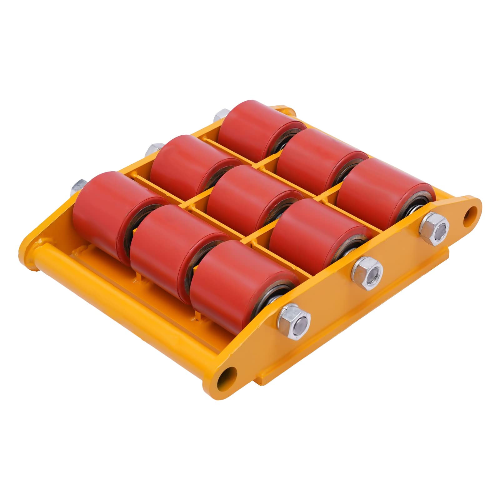 Industrial Machinery Mover, 15T Machinery Skate 33000LBS Machinery Skate Dolly with 9 Rollers, 360 Degree Rotation Machine Dolly Skate Moving Skate Mover Skate, Heavy Duty Moving Equipment