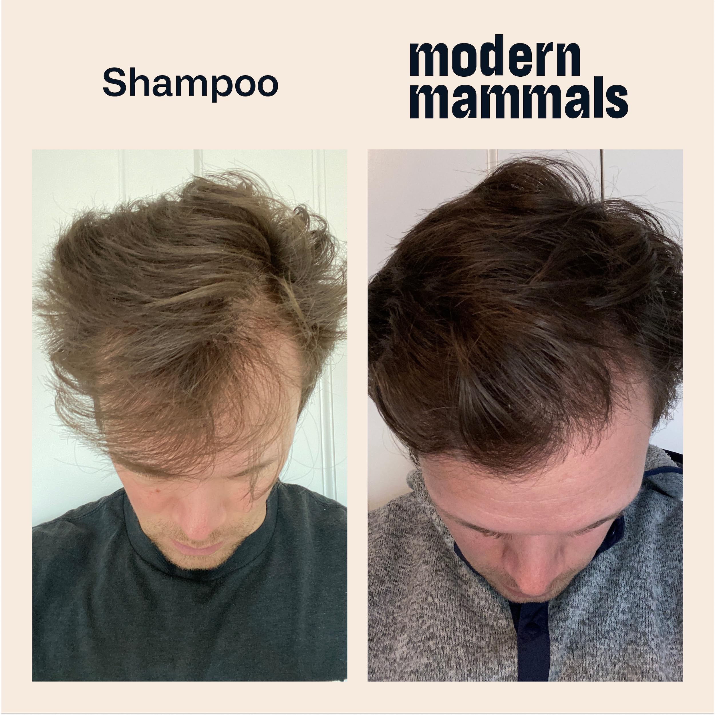 Modern Mammals Magic Mud Men's 2-in-1 Shampoo & Conditioner, Lather-Free, Daily Cowash (32 oz Refill Pouch) with Wooden Comb