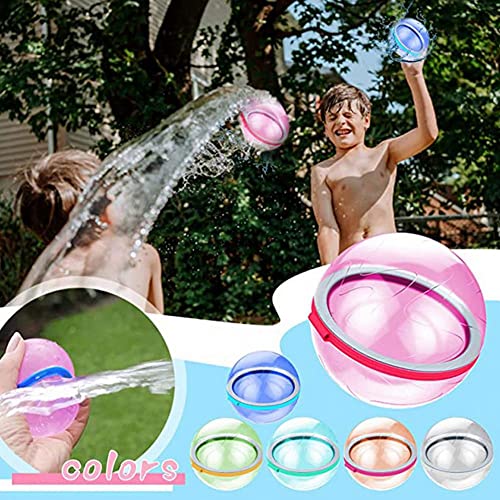 FA FIGHTART 3pcs Magnetic Water Balloon Bomb Splash Balls Self Sealing Quick Fill Silicone Reusable Pool Party Game Summer
