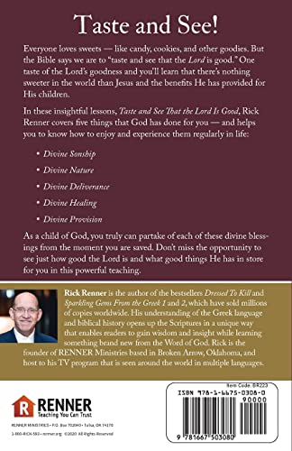 Taste and See That the Lord Is Good Study Guide