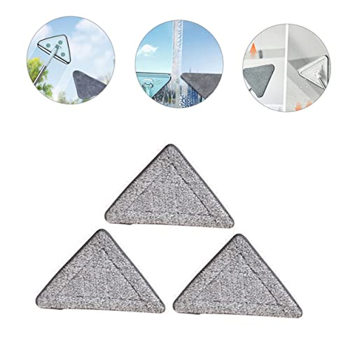 ULTECHNOVO 12 Pcs Triangle Mop Head Microfiber Mop Head Car Wash Mop Floor Cleaner Mop Foaming Wall Cleaner Commercial Mop Extension Pole Wall Cleaner for Painted Walls Foaming Mop Head Round