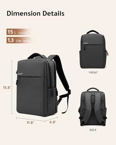 LUGGEX 20 Inch Carry on Luggage Set with Pocket Compartment - PC Hard Shell Suitcase Set with Backpack - Hassle-free Travel Luggage Airline Approved