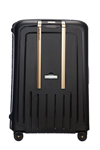 SAMSONITE S'Cure DLX Spinner 75, 4.5 KG Hand Luggage, 75 cm, 102 liters, Black (Black/Gold Deluscious)