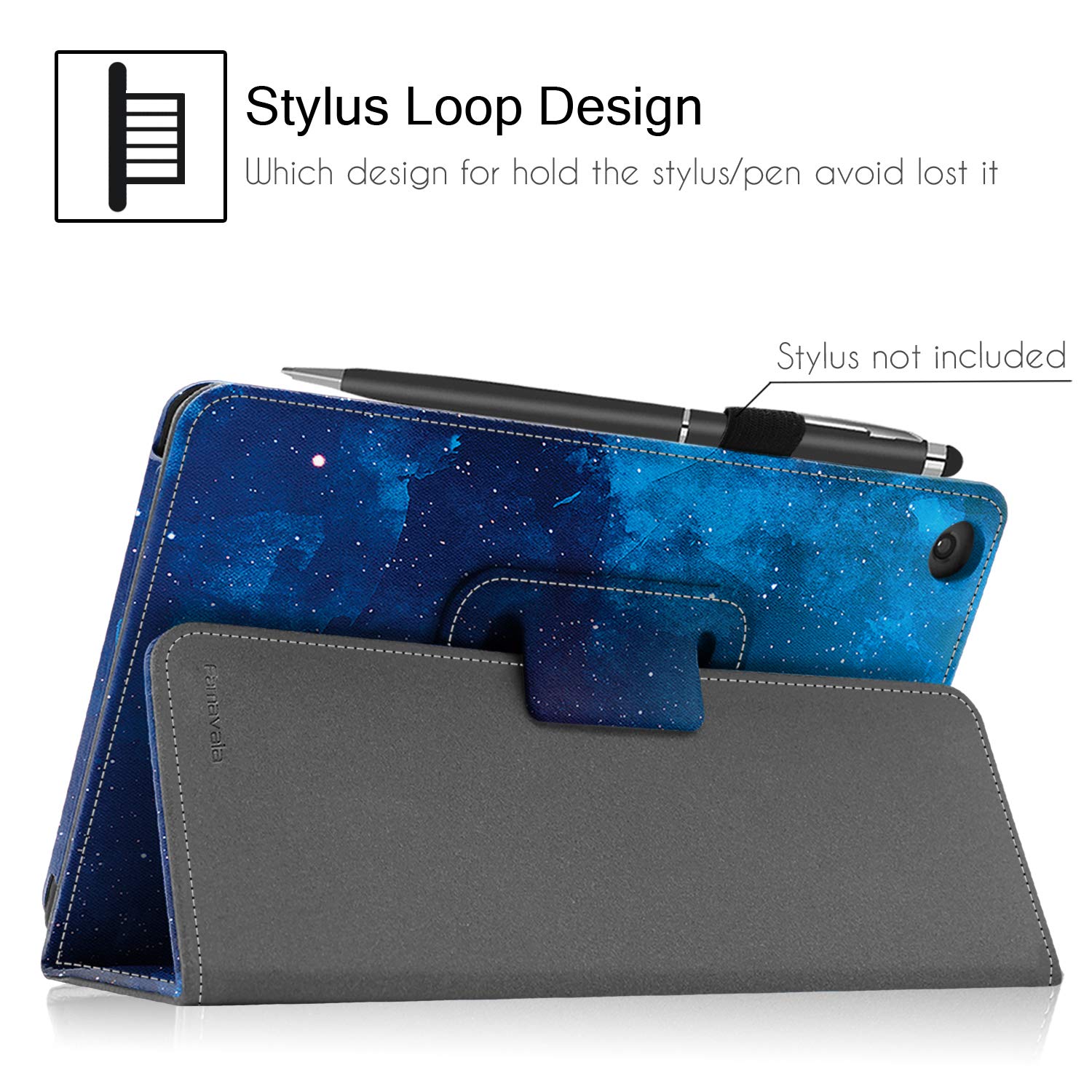 Famavala Folio Case Cover for Previous Version Fire 7 Tablet (9th Generation, 2019 Release) (Blugaxy)