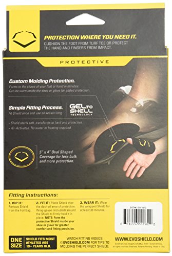 EvoShield Oval Multiformat Guard,Black/Yellow
