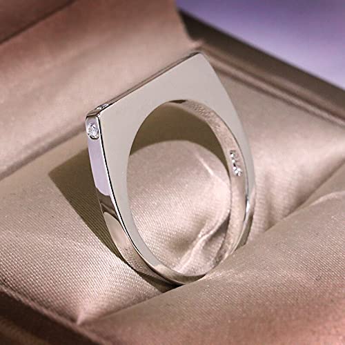 Geometric Ring Simple Two Bar Round Rings for Women Stainless Steel Simple Rose Gold Matte Wedding Party Rings