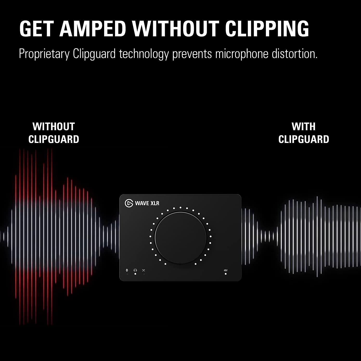 Elgato Wave XLR β Mic Interface, XLR/USB-C, Anti-Clipping, 75 dB preamp, Phantom Power, Direct Monitor, Touch Mute, Wave Link Digital Mixing app (Renewed)