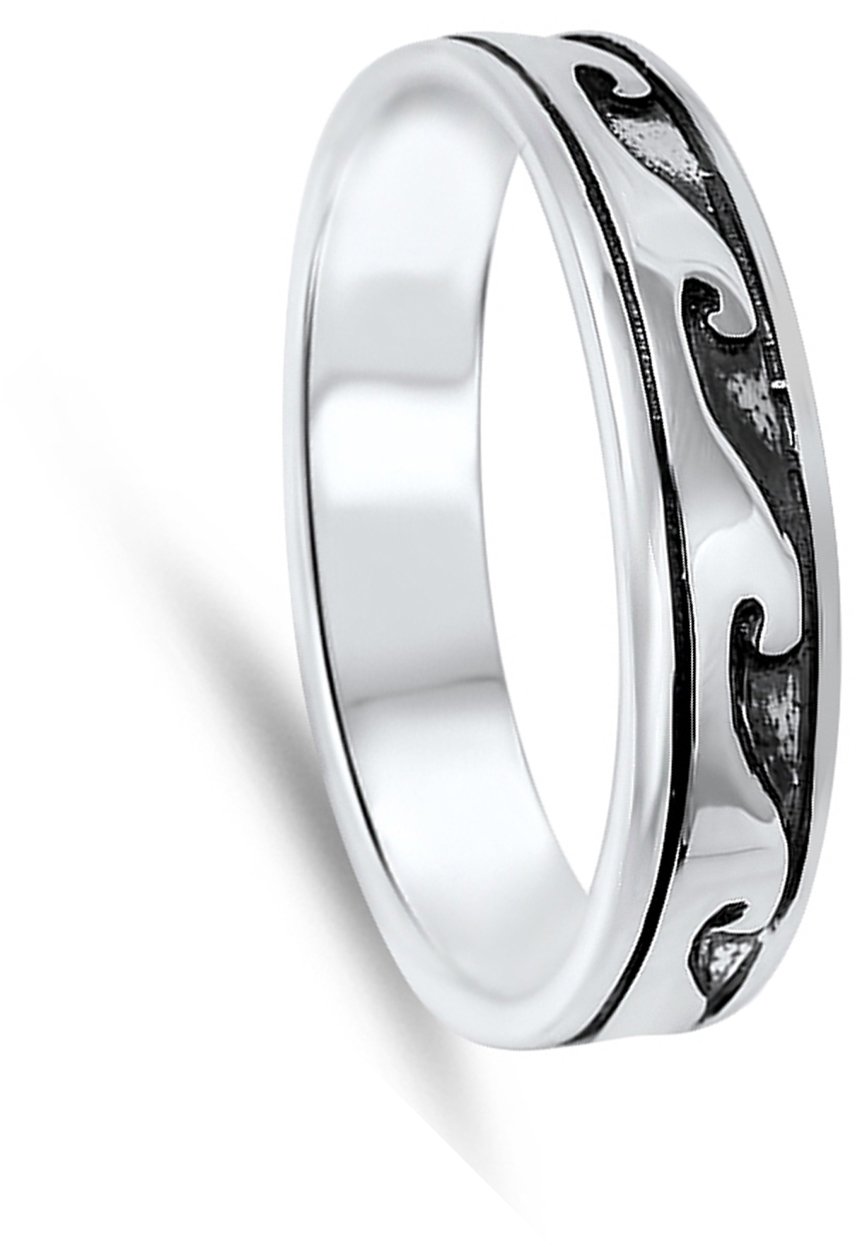 Eternity Wave Ocean Surfing Classic Ring New 925 Sterling Silver Band Size 11