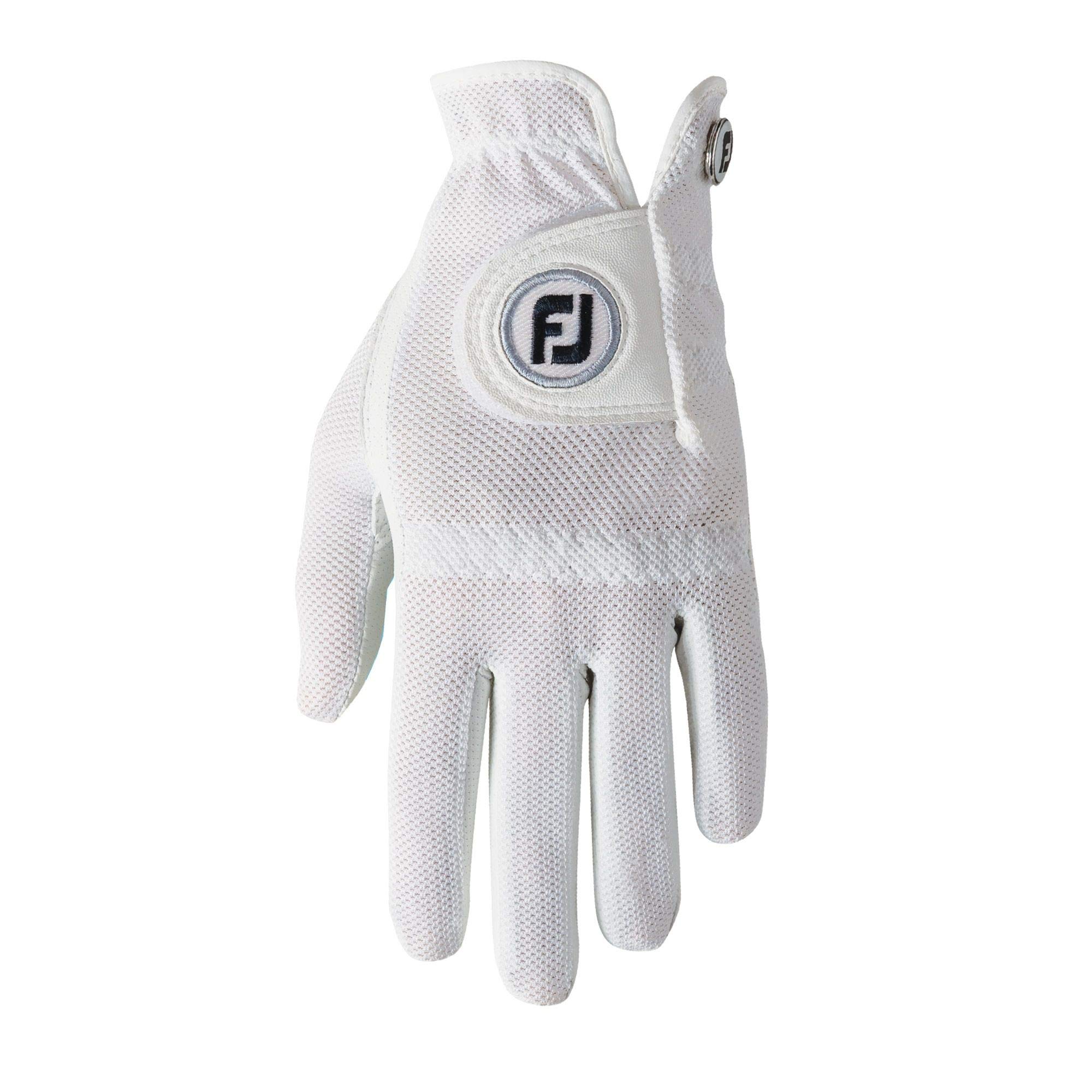 FootJoy Women's StaCooler Golf Glove, Pearl Large, Worn on Right Hand