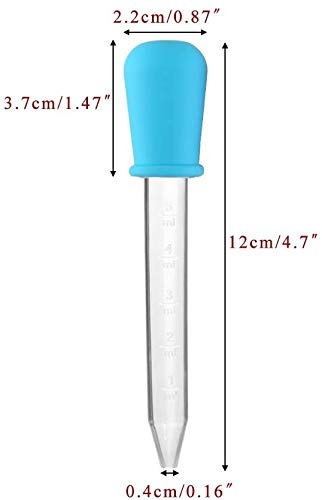 vaoruteng 8 Pack Liquid Droppers Silicone 5ml Clear Liquid Medicine Eye Dropper with Bulb Tip for Kids Candy Mold