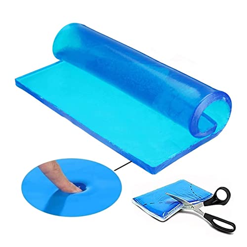 PLSUSJHAO Motorcycle Seat Gel Pad Motorbike Seat Cushion Shock Absorption Mats Comfort Soft Cooling DIY Seat Pad Reduce Fatigue Cushion for Office Chair Car Saddles (25 x 22 x 1cm)