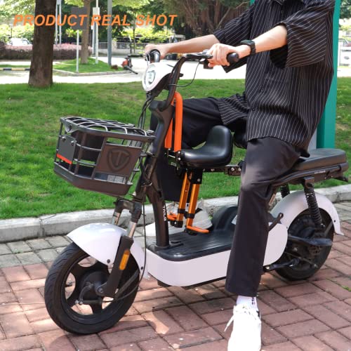 OUSEXI Front Child Bike Seat,Foldable Front Mounted Kids with Backrest and Footrest, Child Bicycle Seat Design for Bicycles Pedal Scooter