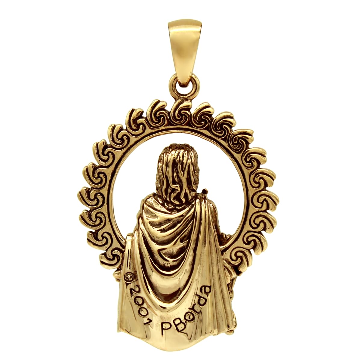 Dryad Design Celtic God Lugh Pendant - Solid Bronze Celtic Pagan Jewelry (Men or Women)