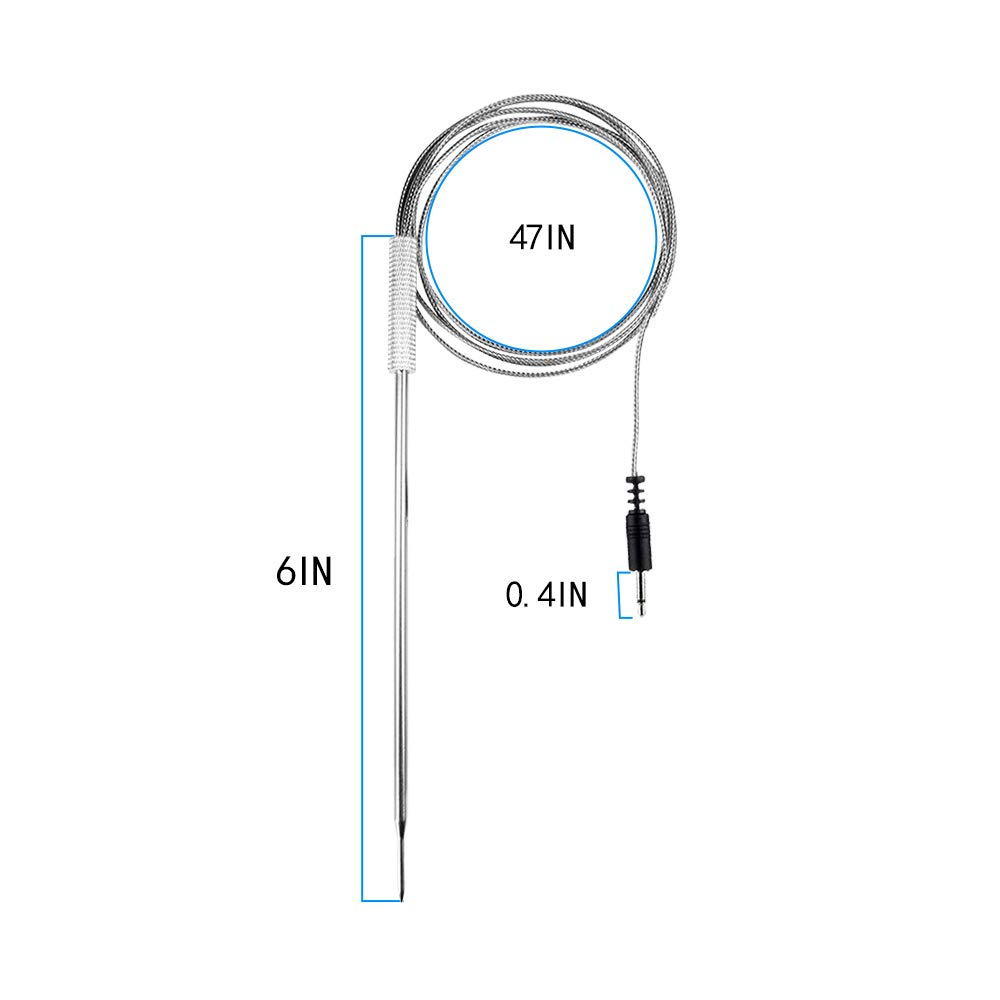 Inkbird Stainless Probe Replacement for IBT-6X, IBT-6XS Digital Cooking Thermometer BBQ Oven Grilling Smoker Meat Thermometer (Meat Probe, 1 Unit)