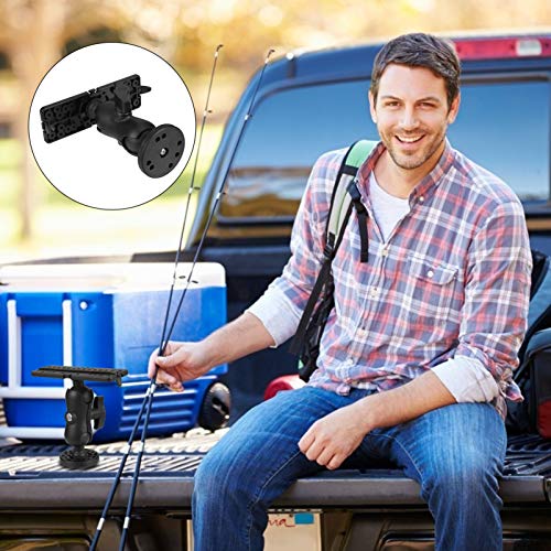 GAFOKI Ocean Kayak Universal Canoe Kayak for Boat Marine Electronic Multifunctional Down Base Mounting with Drill- - Plate Head Navigator Fish Rack Mount Track Holder Black