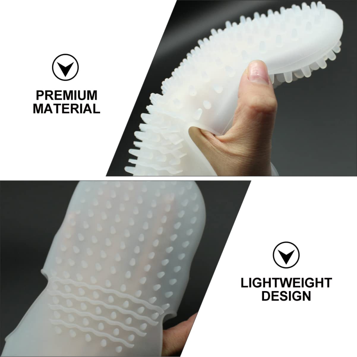 FRCOLOR 3 Pcs Scorpion Brush Silicone Massage Brush Muscle Massage Glove Massage Kit Silicone Body Scrubber Hand Held Massager Palm Massage Glove White Glove Brush Clean
