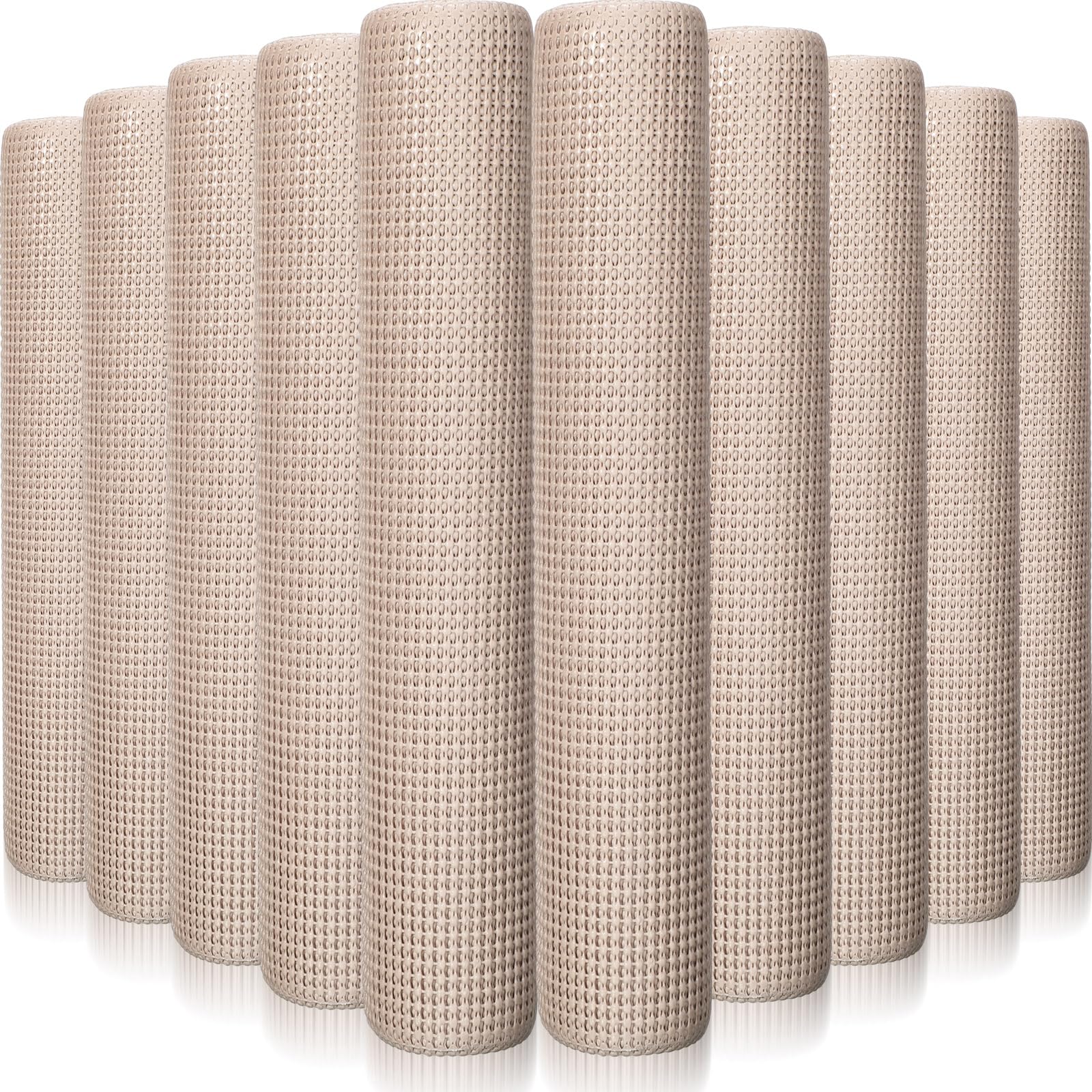 Frienda 10 Pcs Shelf Liner Kitchen Cabinet Liners 12 in x 20 ft Non Adhesive Cabinet Liners for Kitchen Shelves Cabinets Cupboards Bathroom Organization Drawers, Taupe