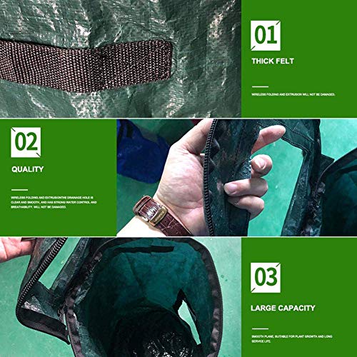 pizarra Collapsible Compost Bin,Yard Waste Bag, Reusable Heavy Duty Garden Leaf Waste Bag Yard Compost Bin Composting Fruit
