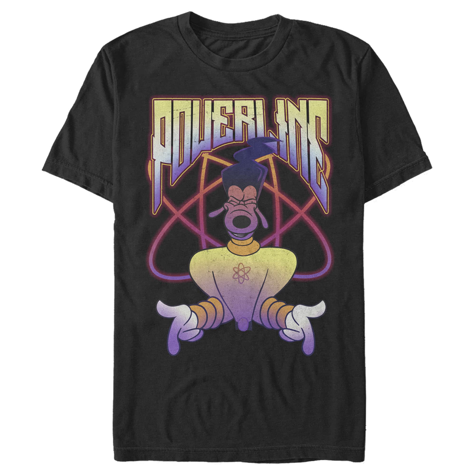Disney mens Goofy Movie, a Powerline Jam T-shirt T Shirt, Black, X-Large US