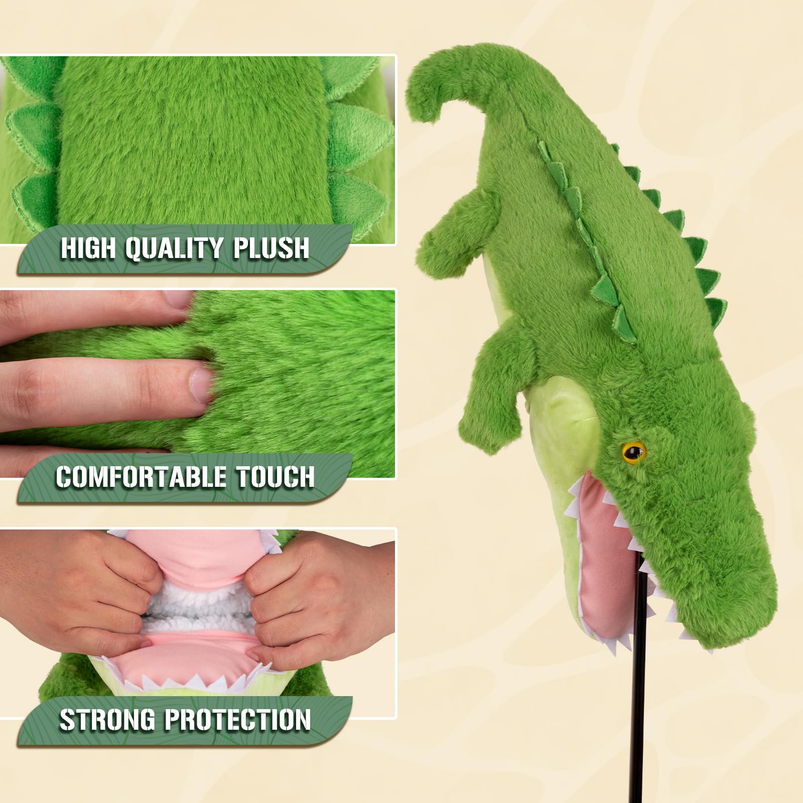 Funny Golf Headcover, Animals Plush Driver Headcover Hybrid Headcover, Golf Head Covers Gift for Men Women (Gopher-for Driver)