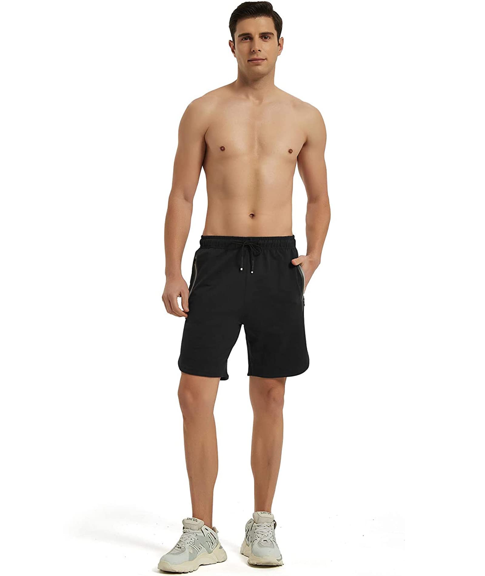 GEEK LIGHTING Men's 2 Pack Casual Shorts Elastic Waist Comfy Workout Shorts Drawstring 3X-Large
