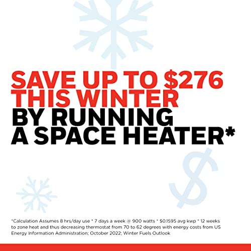 Honeywell HeatGenius Ceramic Heater, Black β Easy to Use Space Heater with Multi-Directional Heating, Digital Controls and Programmable Thermostat