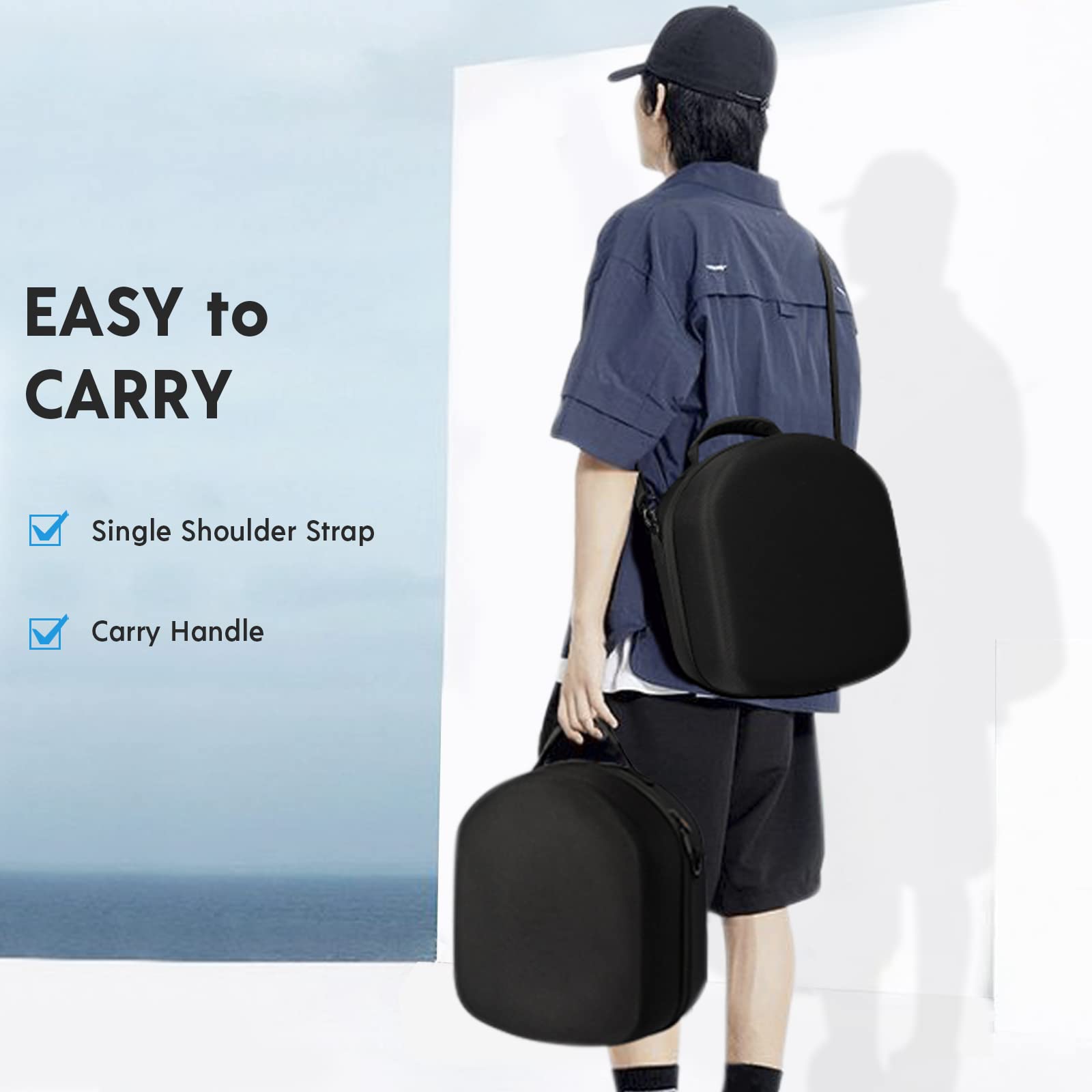 GAGITERVR Large Hard Carrying Case Compatible with Meta Quest 2/Quest 3 Headset and Accessories, Travel Case with Customizable Foam Fits Controller and Other Accessories