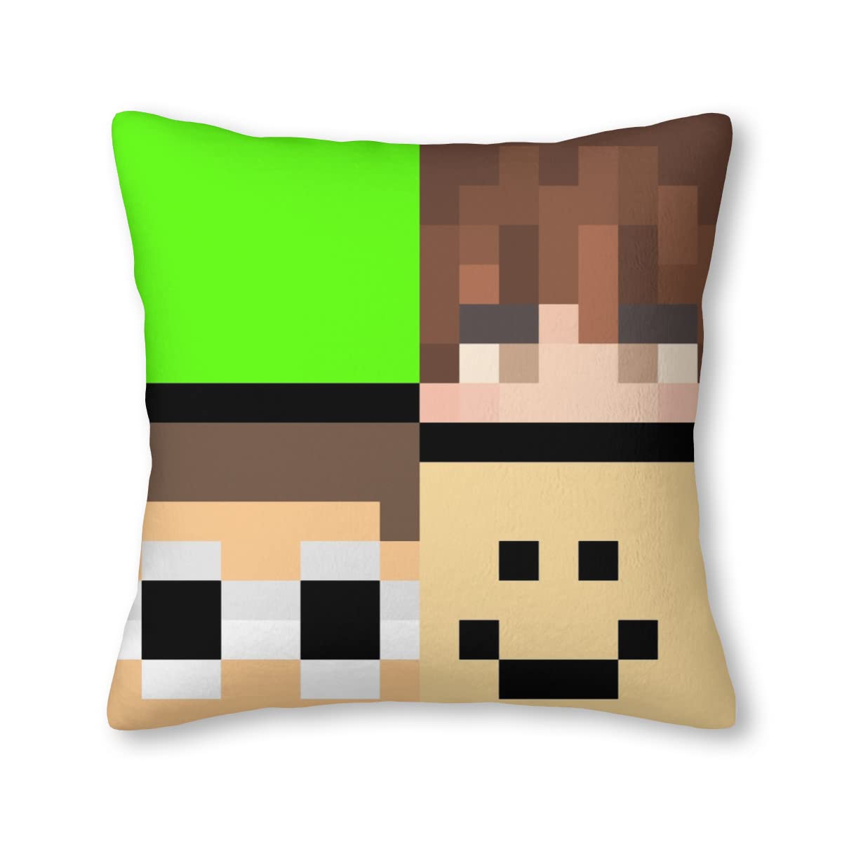 Dream, Karl, George, Quackity Dream SMP Skins DSMP Velvet Throw Pillow Covers Sofa Pillowcase Car Square Throw Pillowcases Home Decoration Game 18in*18in