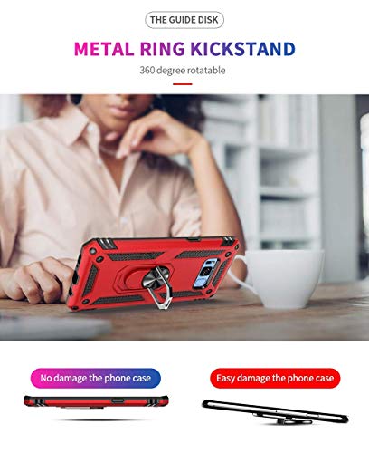 Military Grade Drop Impact for Samsung Galaxy S8 Plus Case(Galaxy S8+) 360 Metal Rotating Ring Kickstand Holder Built-in Magnetic Car Mount Armor Shockproof Case for Galaxy S8+ Phone Case (Blue)