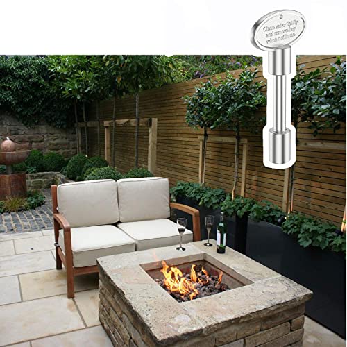 onlyfire Universal Gas Valve Key for Gas Fire Pits and Fireplaces, 3" Chrome Replacement Gas Key Fits 1/4" and 5/16" Turn Ball Valve