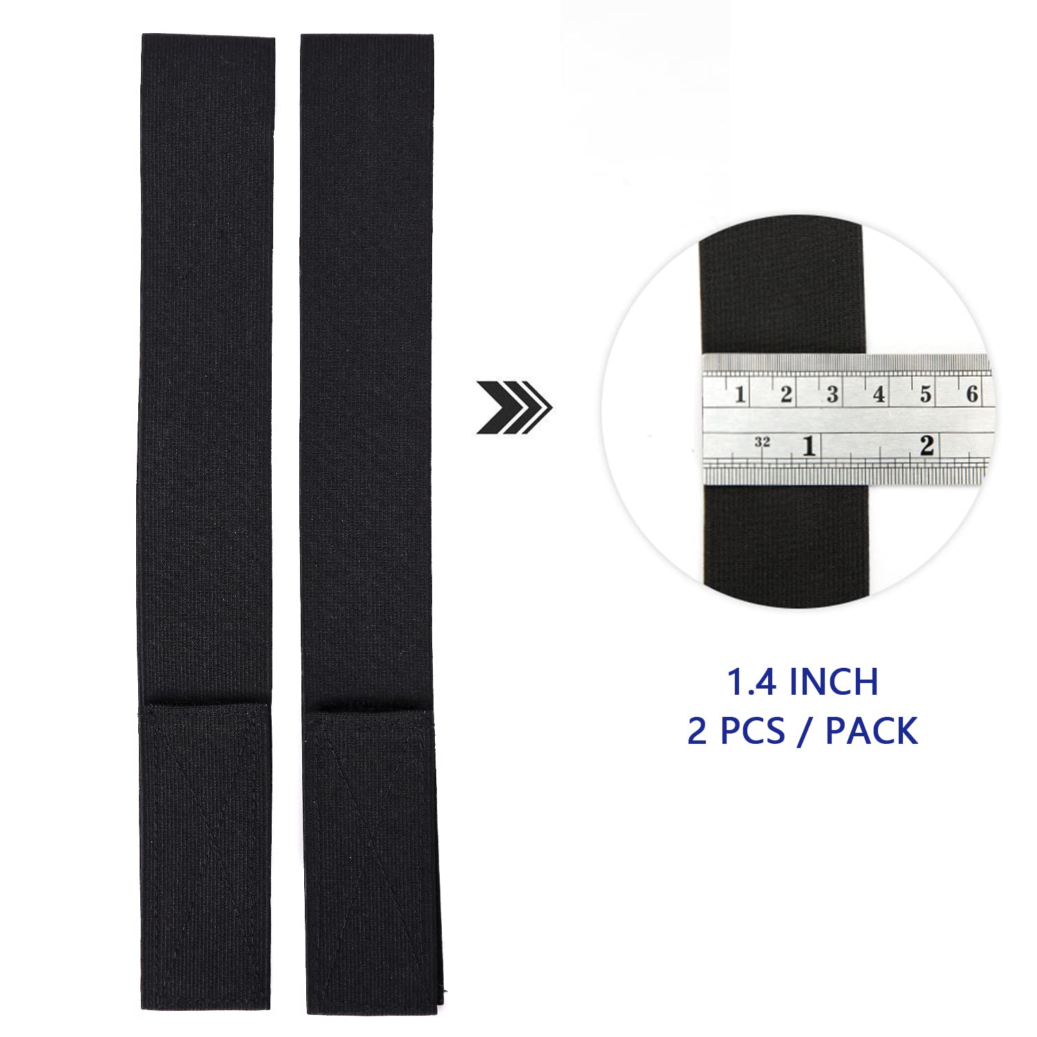 Elastic Band for Wigs 3.5Cm Edges Bands with Velco Ends, 2PCS Adjustable Elastic Band for Wigs, Elastic Headband Edge Laying Band For Baby Hair Closure Frontal Wigs