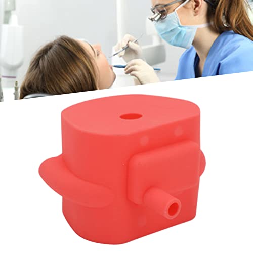 Oral Simulator Mannequin Head, Denist Simulator Manikin Phantom Head Replacement Skin Soft Silicone Removable Denist Model Accessory Red Skin Simulator for Denist Education