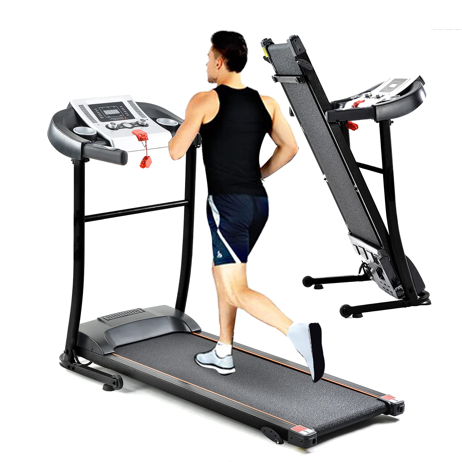 Electric Walking Treadmill Bike Treadmill for Home Folding Walking Jogging Exercise Treadmill with Auto Incline for Running and Walking Jogging Exercise