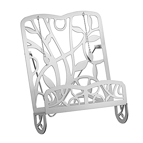 Recipe Book Holder -Book Stands for Display Cookbook Rack Cookbook Holder Stand with Metal Book Holder Bible Stand Recipe Stand Art Display (Stainless Steel)