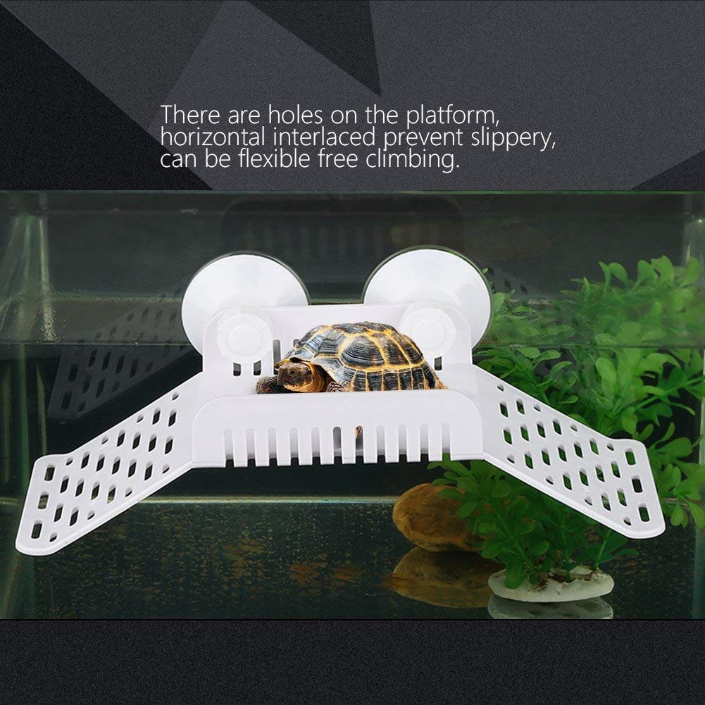 Turtle Basking Climbing Basking Terrace Aquarium Fish Reptile Tortoise Floating Dock Pet Supplies White