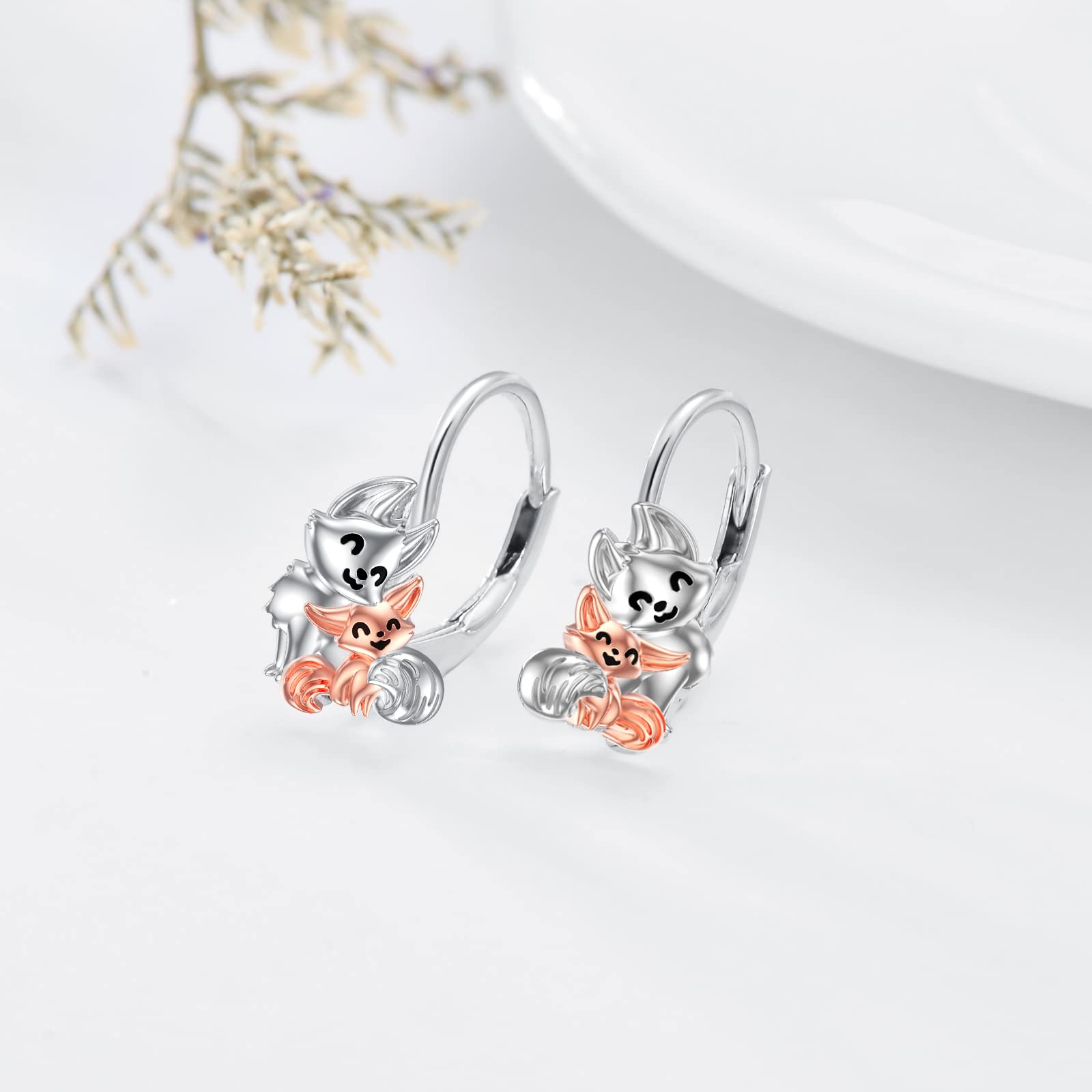 Dragon Earrings for Women Sterling Silver Cute Dragon Leverback Earrings Dragon Drop Dangle Jewelry Gift