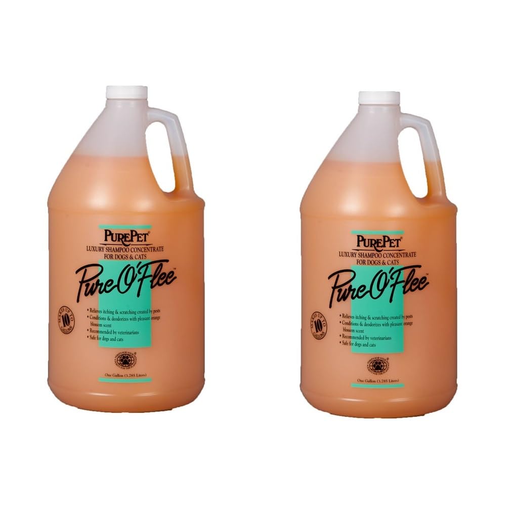 PUREPET Pure O'Flee Dog and Cat Conditioning Shampoo Concentrate Dilutes 10 to 1 (1 Gallon)